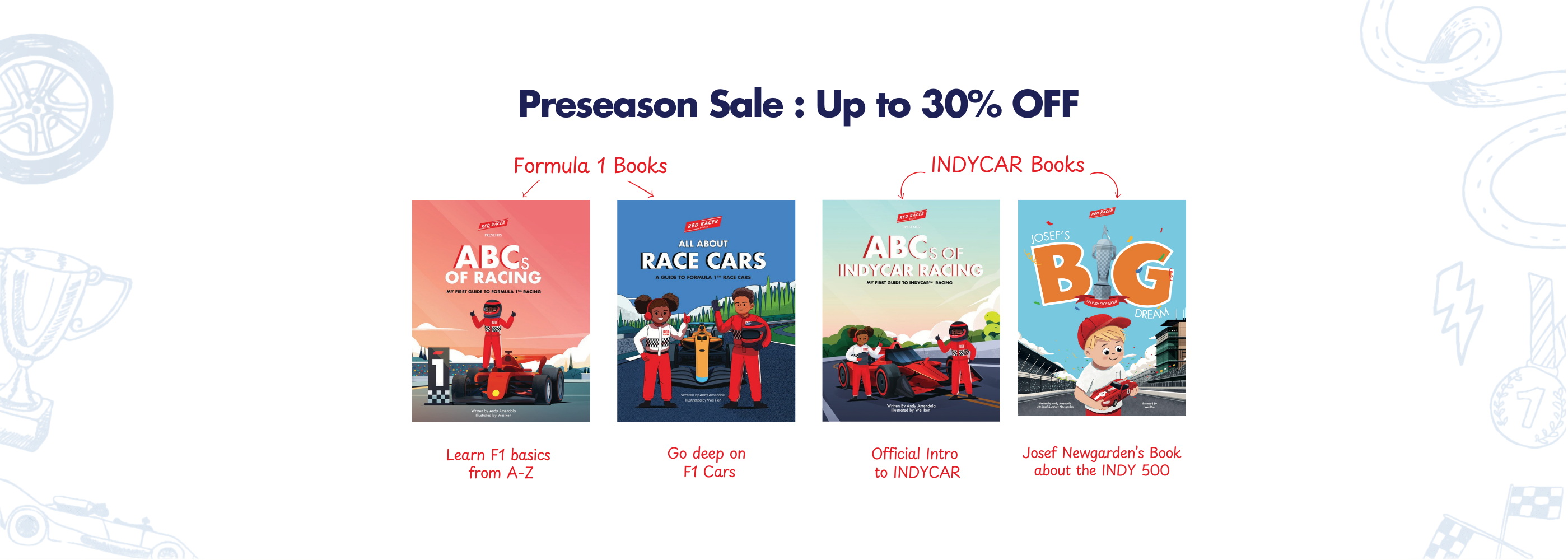 Red Racer Books Best F1 kids books about Formula 1 Racing and cars